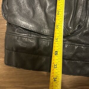 Iou | Jackets & Coats | Vtg Iou Leather Toggle Zipper Black Leather ...
